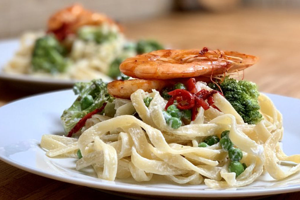 KING PRAWN & CHILLI PASTA – Blacker Hall Farm